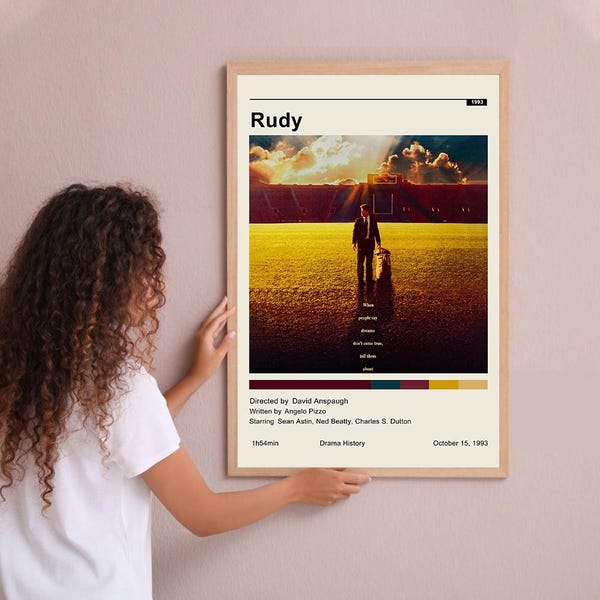 Rudy Movie Poster - Etsy