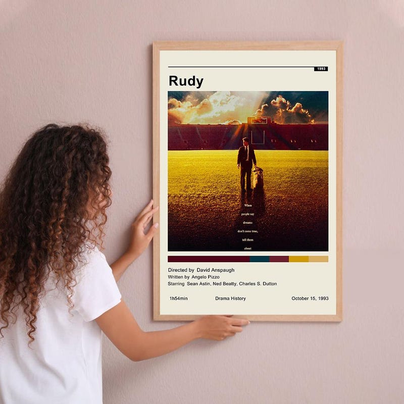 Rudy Movie Poster - Etsy