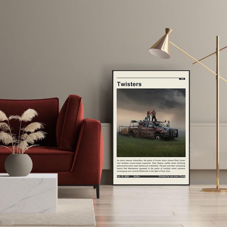 Twisters 2024 Vintage Poster Retro Movie Poster Wall Art Home Decor ...