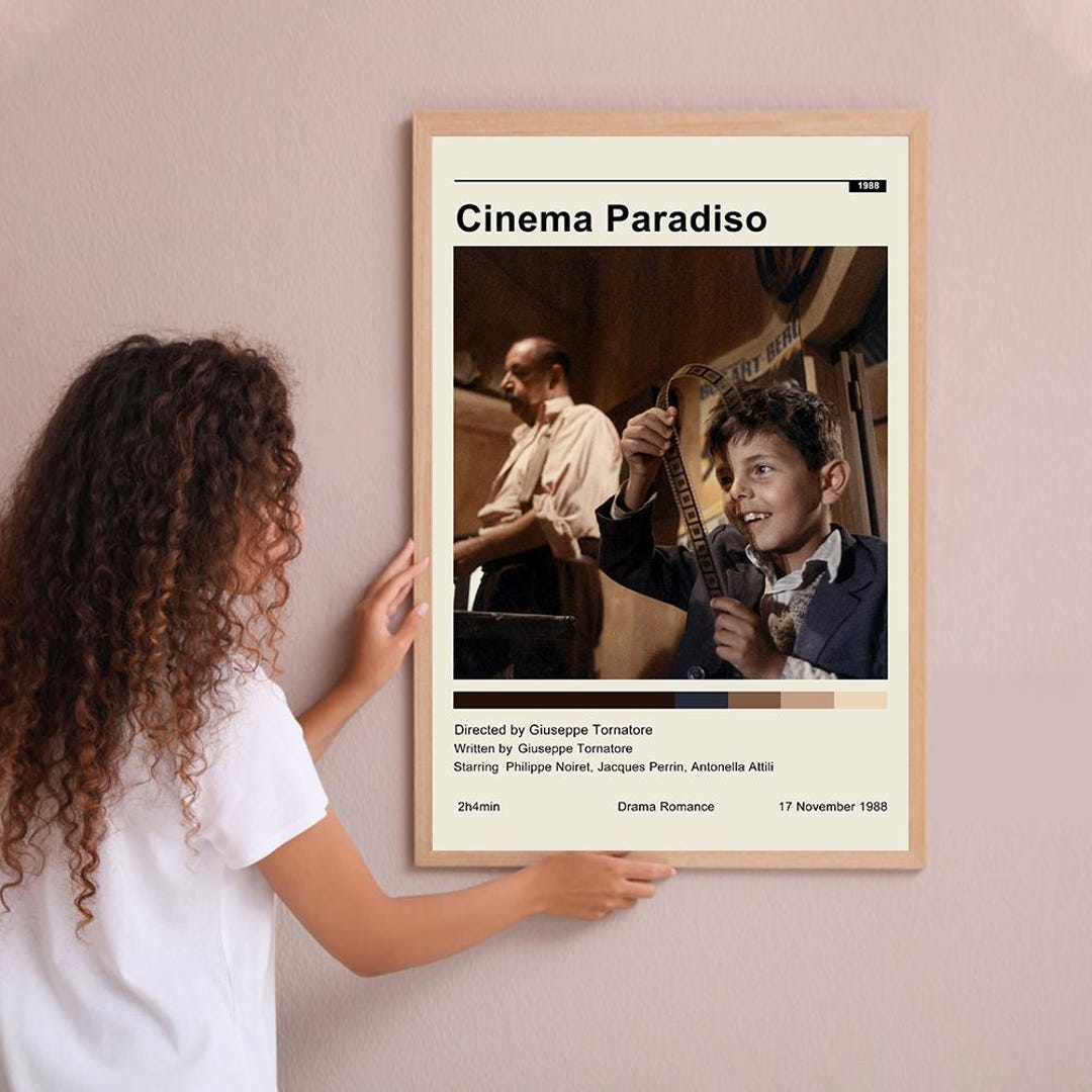 Cinema Paradiso Vintage Poster Minimalist Movie Poster Wall Art Home ...