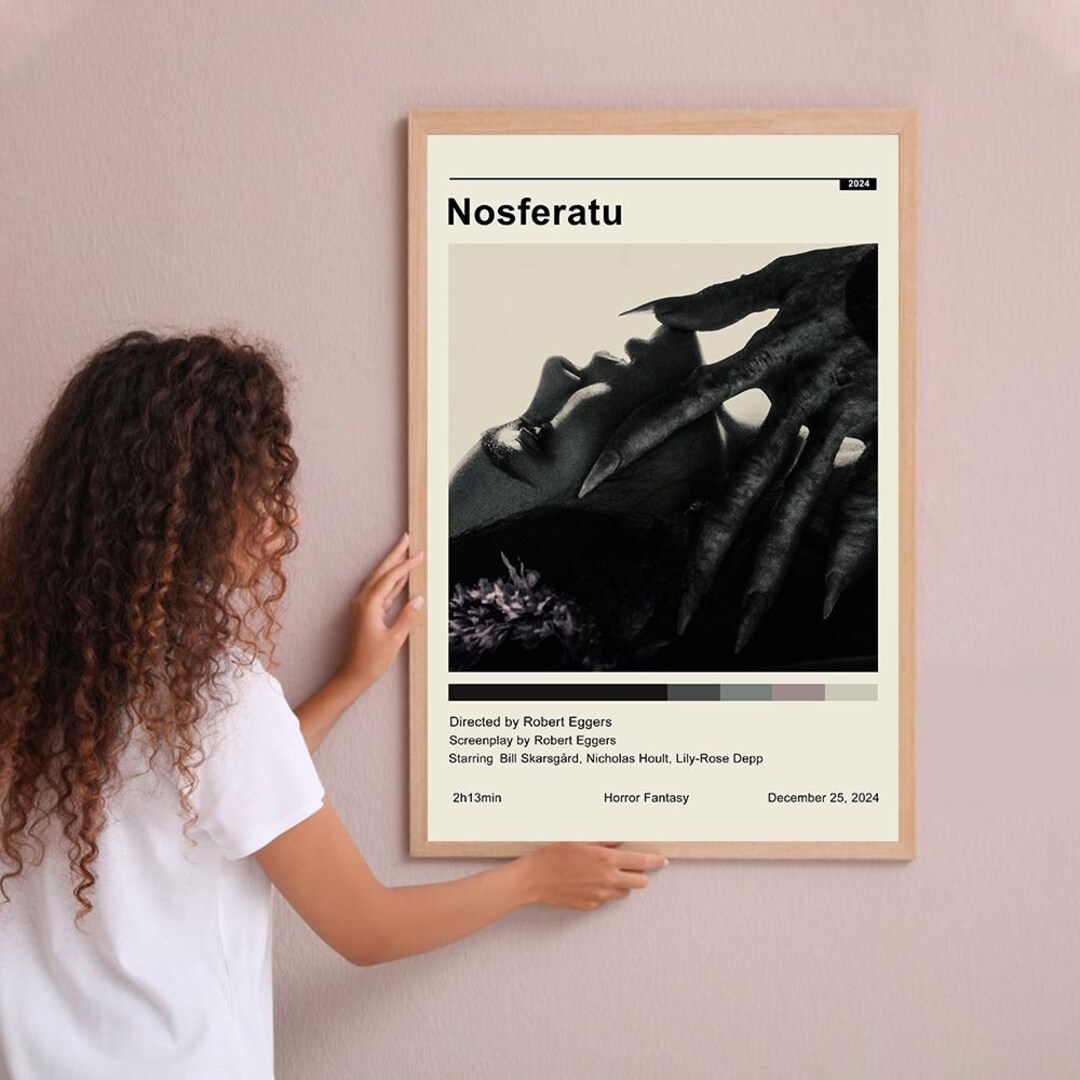 Nosferatu Vintage Poster Minimalist Movie Poster Wall Art Home Decor ...