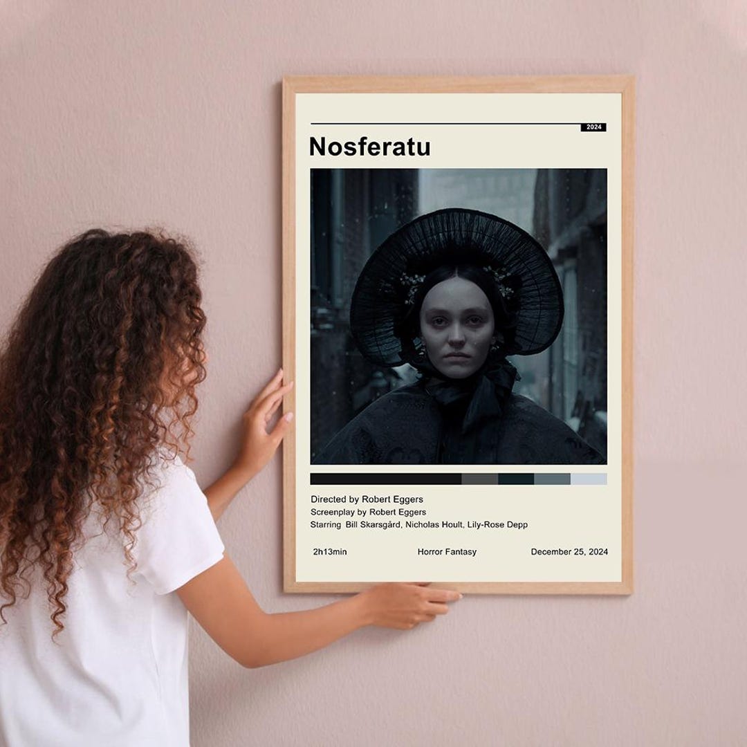 Nosferatu Vintage Poster Minimalist Movie Poster Wall Art Home Decor ...