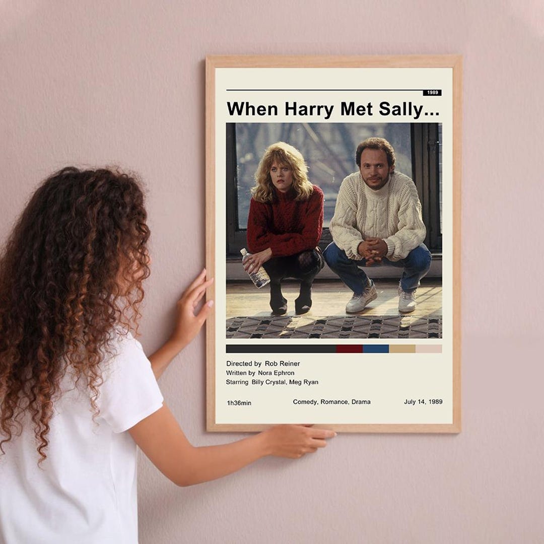 When Harry Met Sally Vintage Poster Minimalist Movie Poster Wall Art ...
