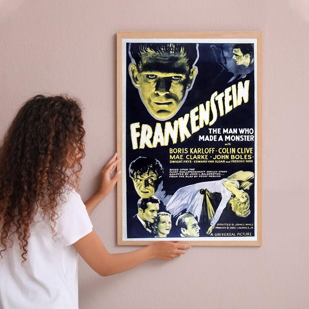 Frankenstein Poster Movie Poster Wall Art Home Decoration Custom Poster ...