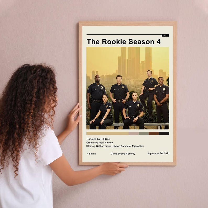The Rookie Season 4 Poster: Minimalist TV Show Wall Art - Etsy