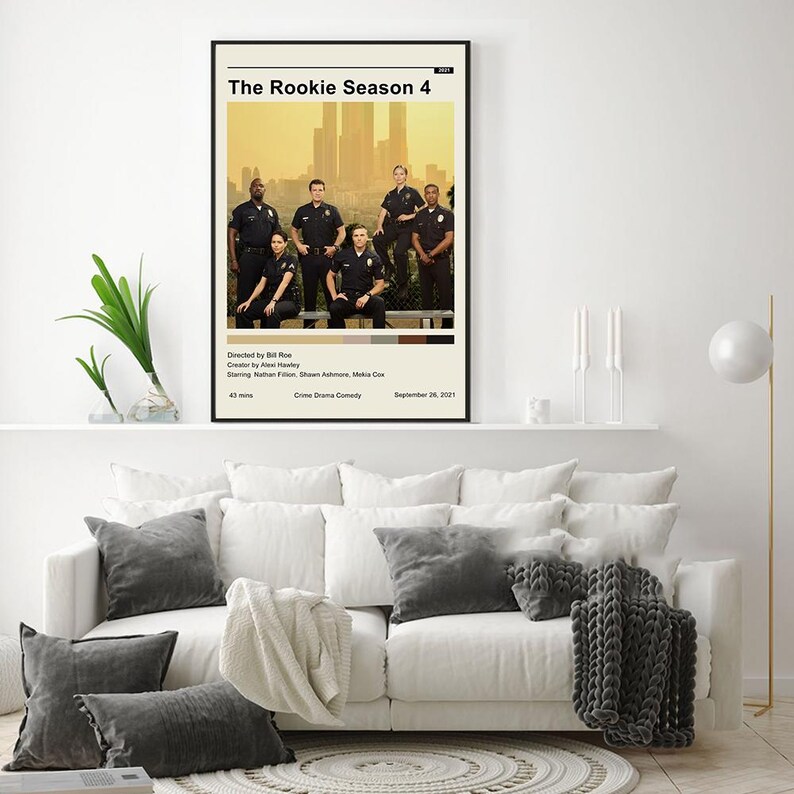 The Rookie Season 4 Poster: Minimalist TV Show Wall Art - Etsy