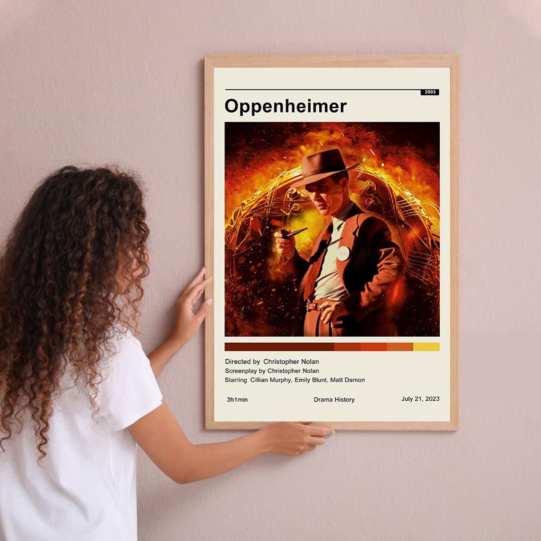 Oppenheimer Vintage Poster Minimalist Movie Poster Wall Art Home Decor ...