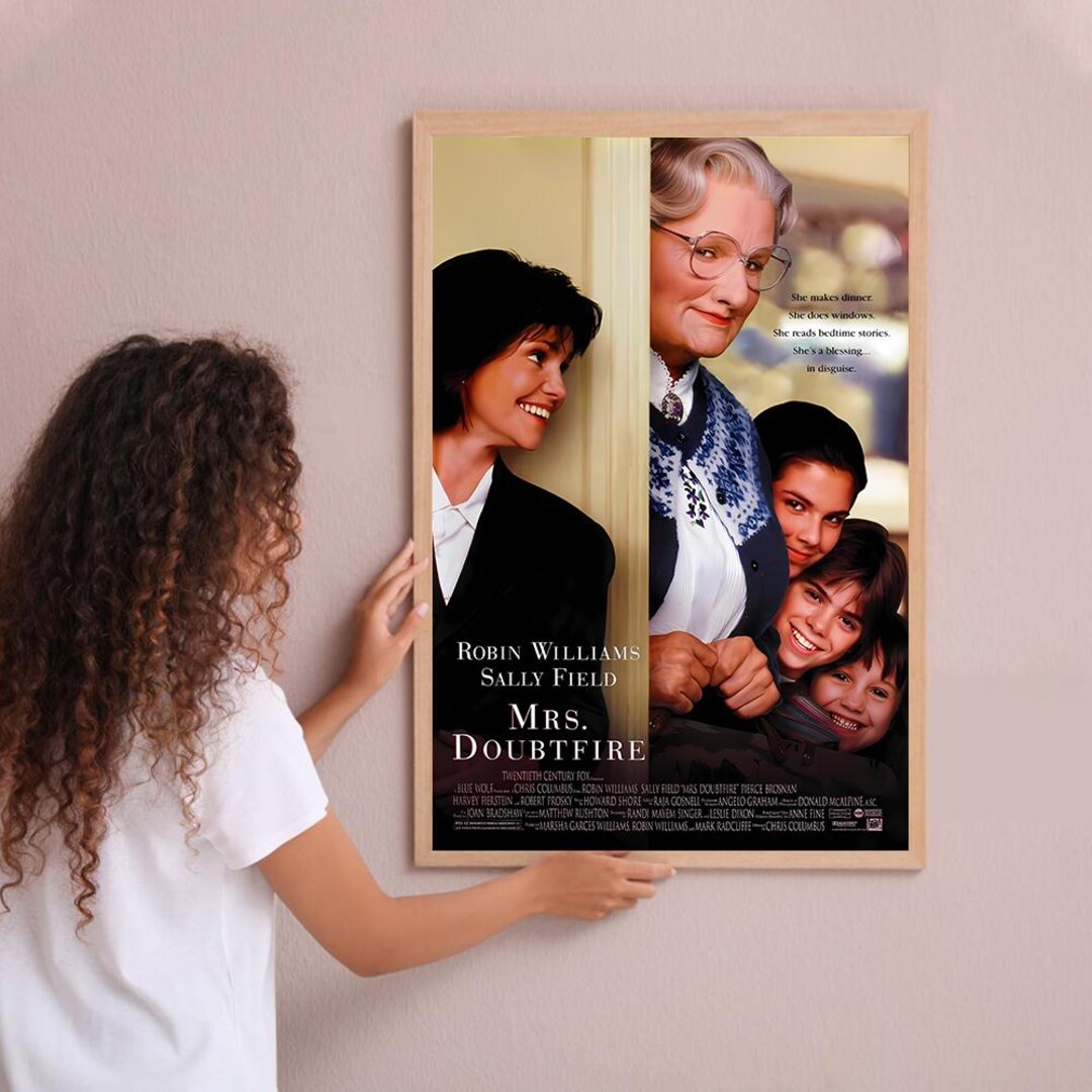 Mrs. Doubtfire Movie Poster Wall Art Home Decoration Custom Poster ...