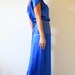 Vintage 80s Does 30s Amen Wardy Royal Blue Satin Dropped Waist - Etsy