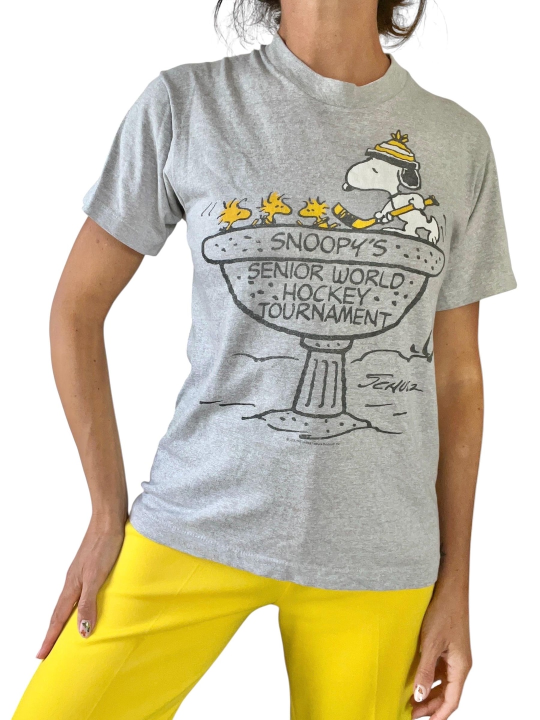 80s Snoopy's Senior World Hockey Tournament T Shirt (size Small, Medium ...