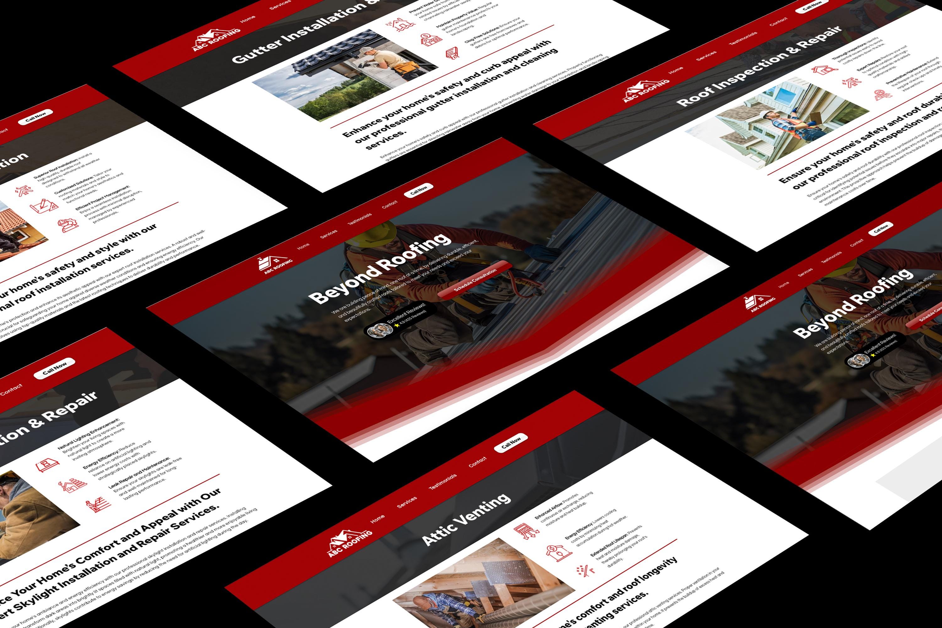 Roofing Website Template – Professional Wix Design for Roofers ...