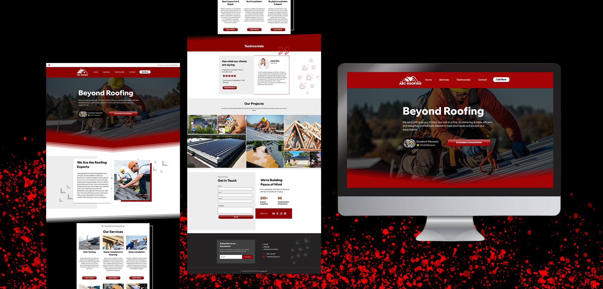 Roofing Website Template – Professional Wix Design for Roofers ...