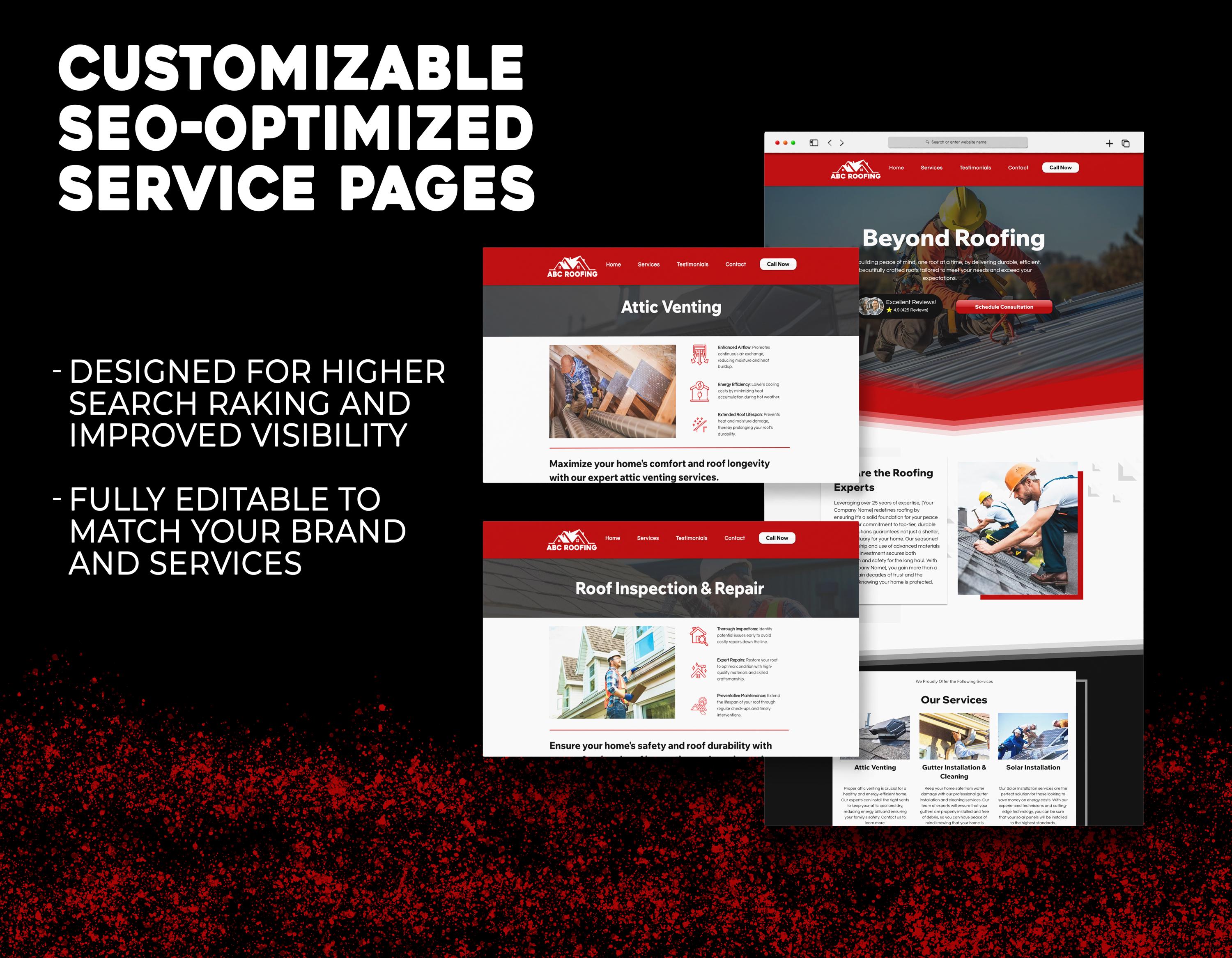 Roofing Website Template – Professional Wix Design for Roofers ...