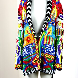 Sz M//PRIDE Heavily Sequined Beaded Long Jacket//80's Glam Blazer ...