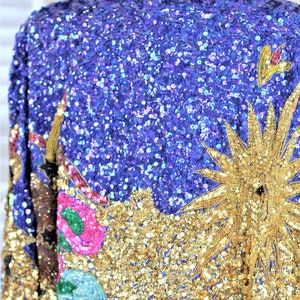 Sz 2x// Fabulous Deadstock Long Beaded Jacket// Sequin Sunshine - Etsy