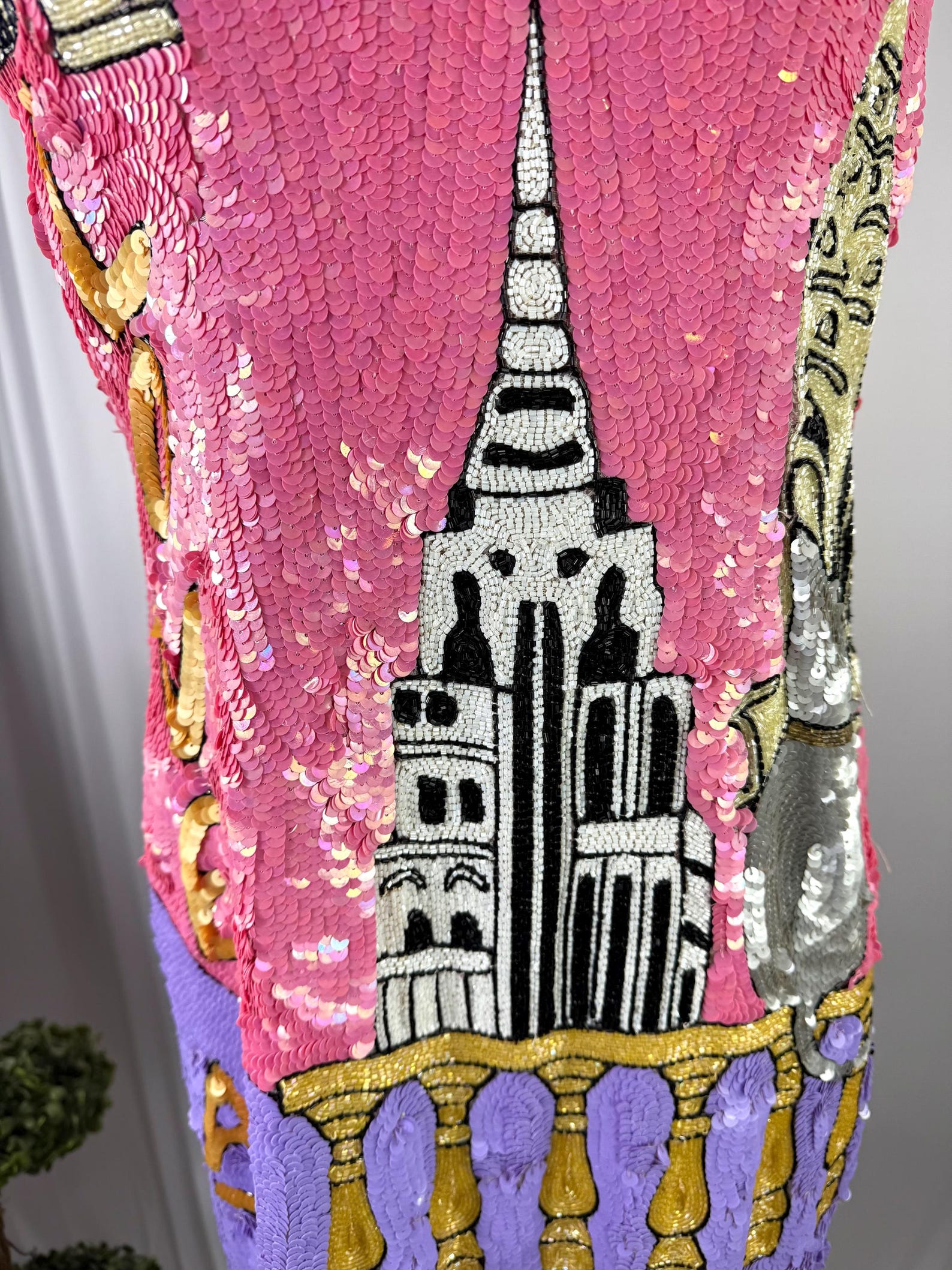 Size M//rare Vintage Sequined NYC Landmark Dress With Cat Design ...