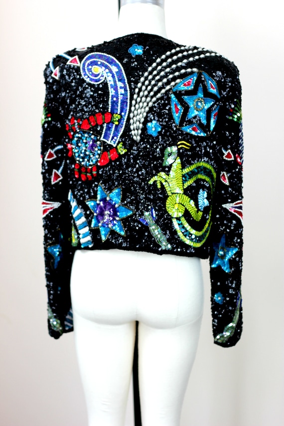 Size Medium//Rare Beaded Astrological Sign Jacket//Zo… - Gem