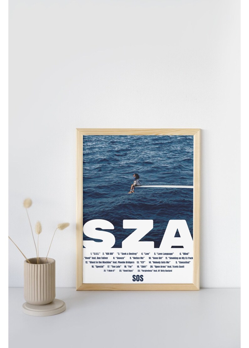 SZA Album Poster, SOS, Posters for Room, Wall Decor , Digital Download ...