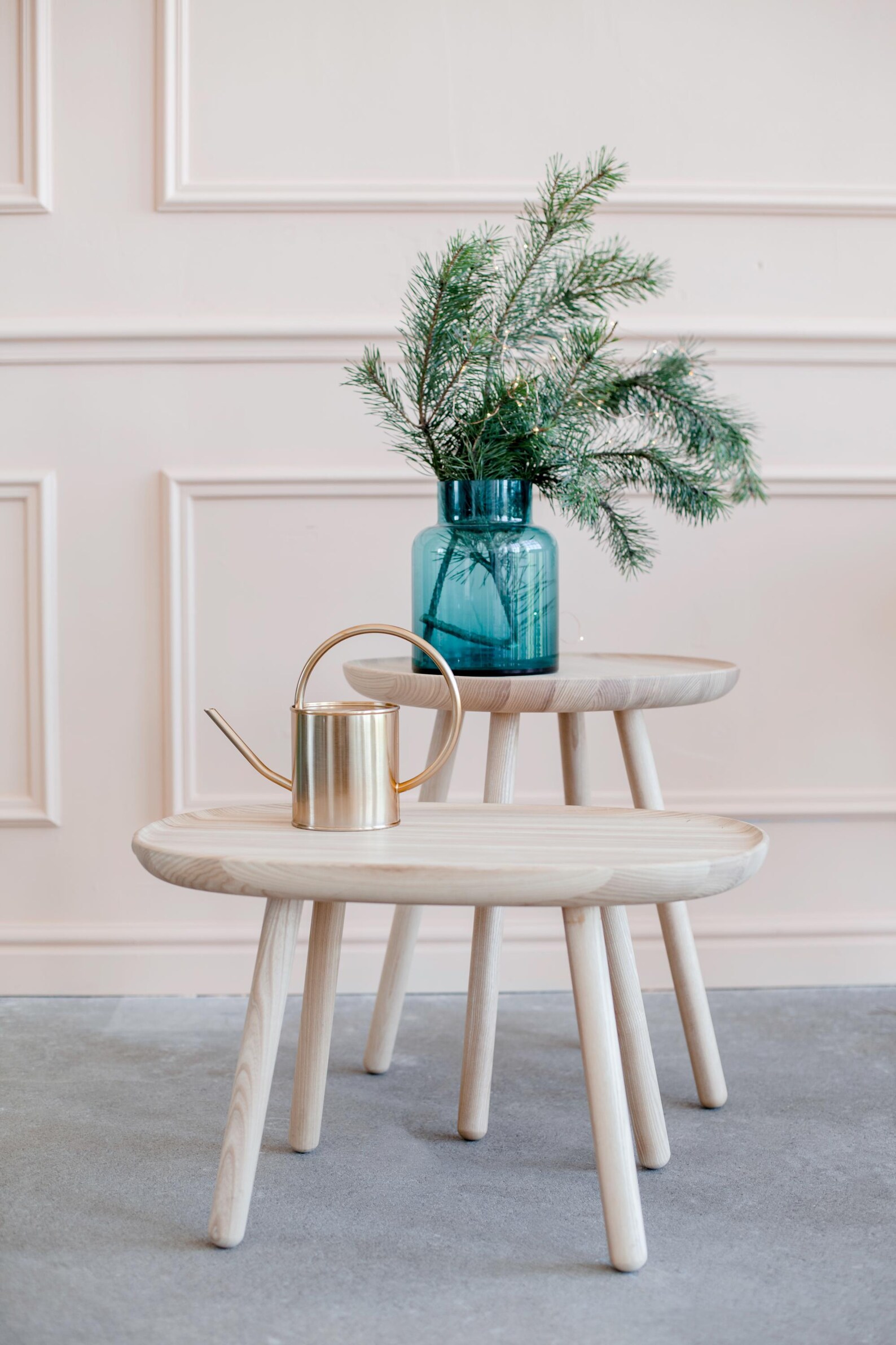 Solid Ash Wooden Side Table: Natural Modern Design - Etsy