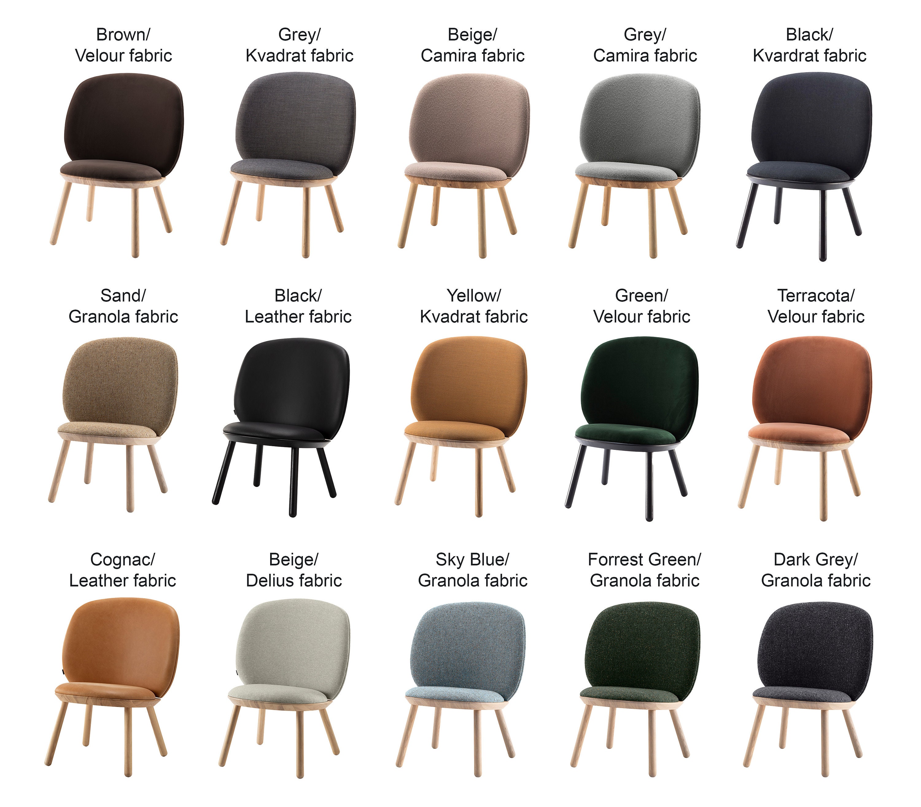Wooden Upholstered Low Chair: Scandi Style Lounge Armchair - Etsy