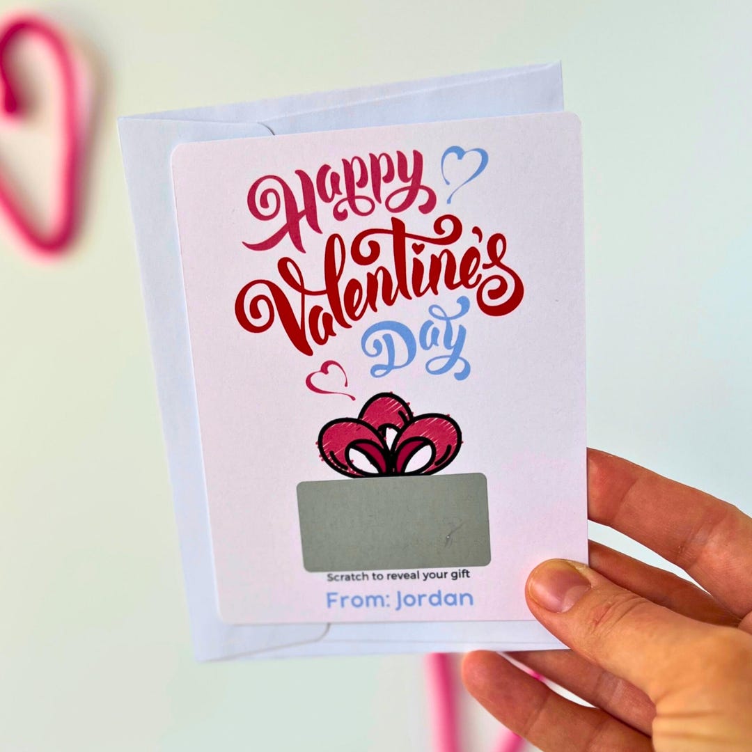 Personalized Valentine's Day Scratch-off Experience Gift Greeting Card ...