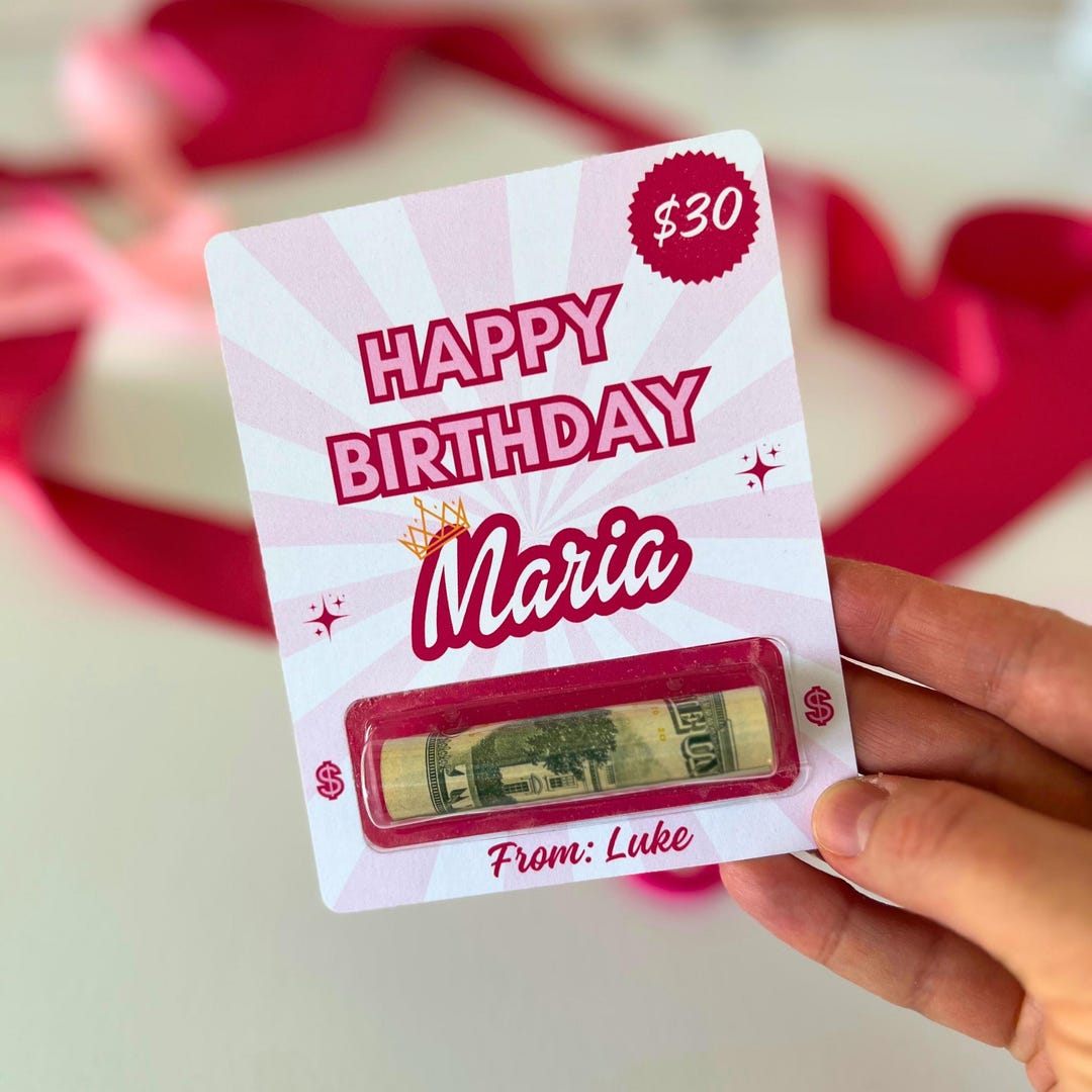 Personalized Barbie-inspired Money Holder Card - Etsy