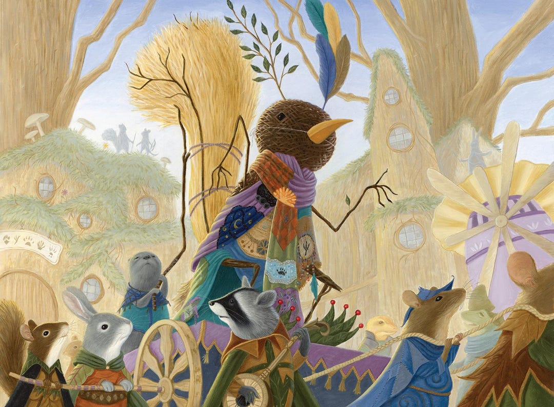 Three Tree Token From Bloomburrow Magic: the Gathering Art Print - Etsy