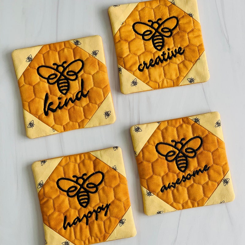 Bee Coasters - Etsy