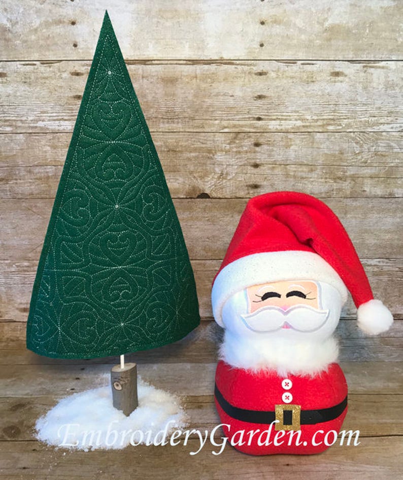 Stuffed Santa Claus Machine Embroidery and Sewing Design File - Etsy