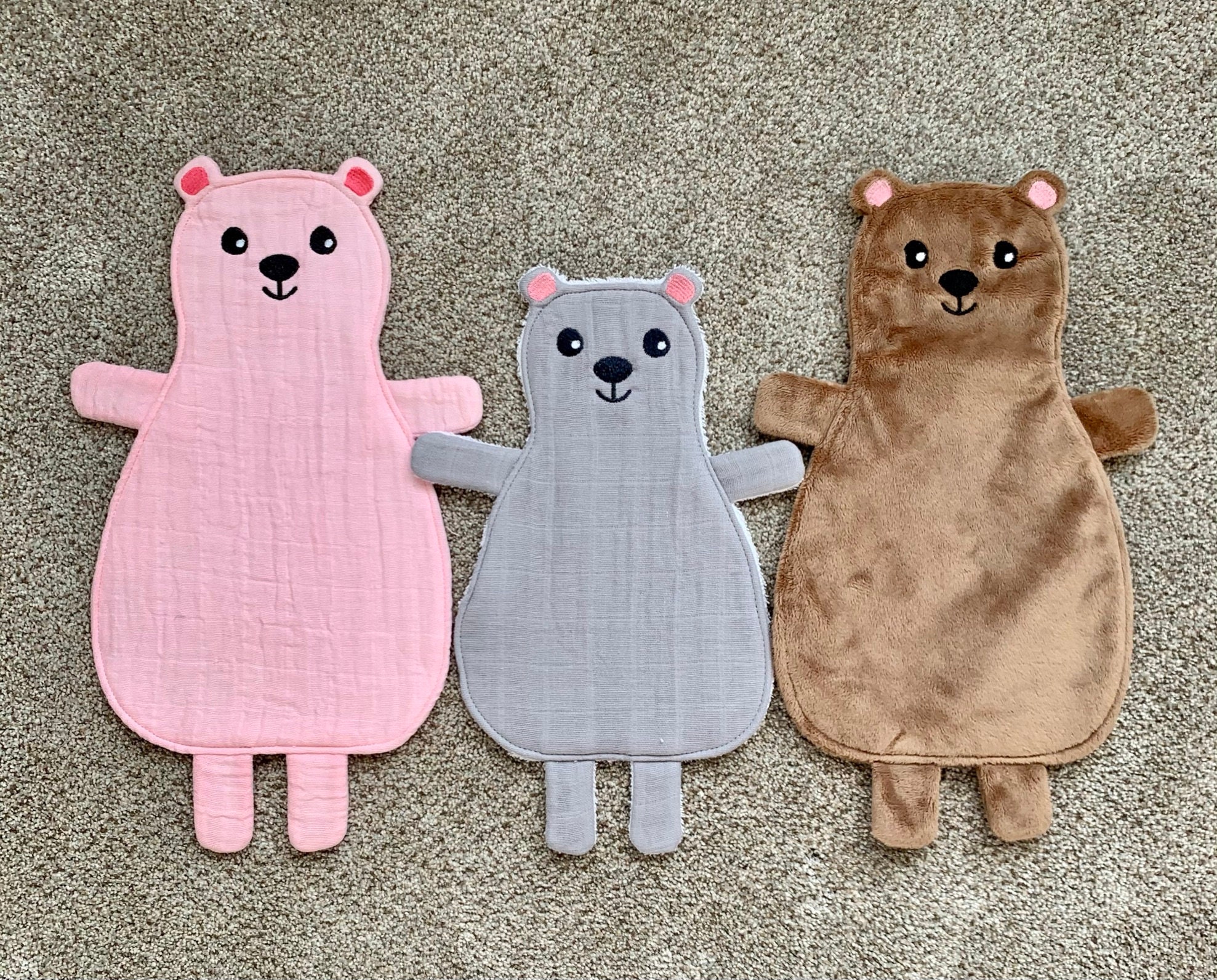 In the Hoop Bear Cuddle Machine Embroidery Design File | Etsy