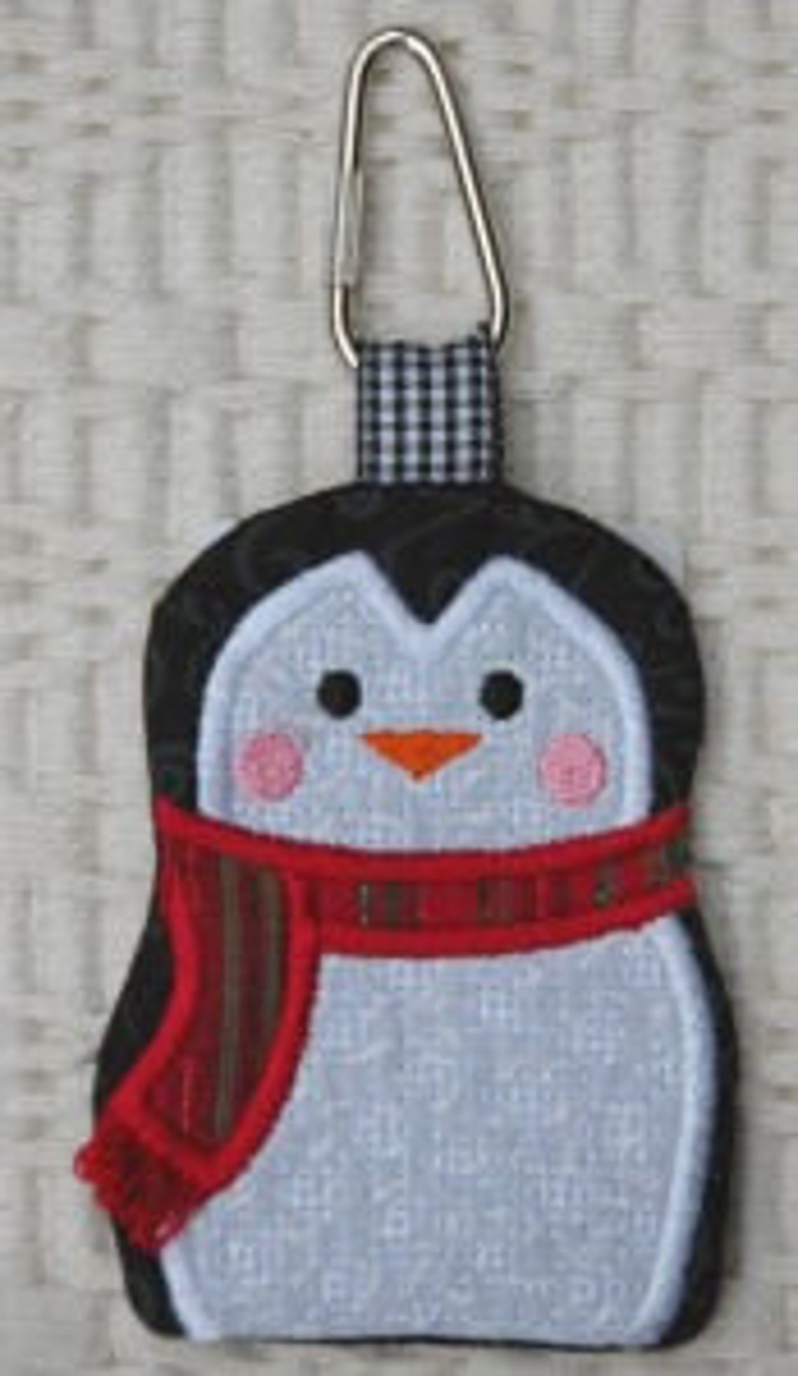 In the Hoop Penguin Key Chain Card Holder Machine Embroidery Design ...