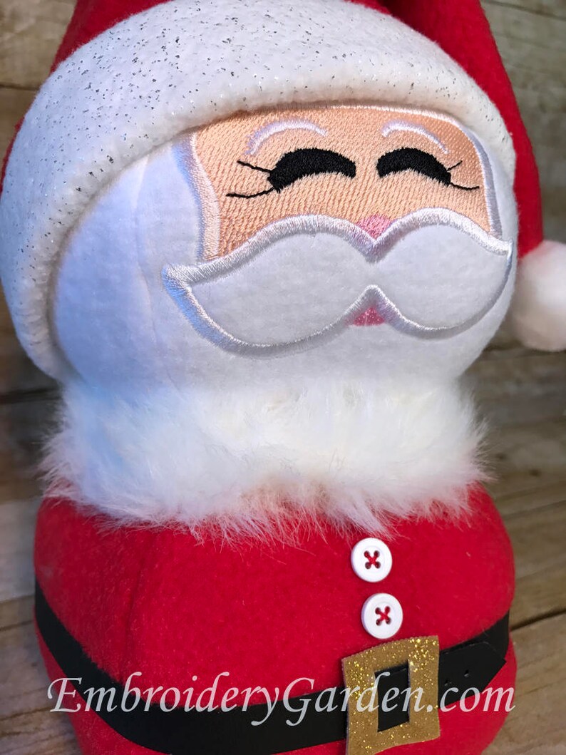Stuffed Santa Claus Machine Embroidery and Sewing Design File - Etsy
