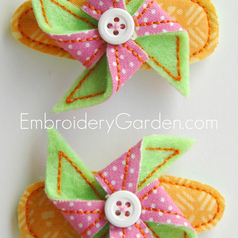 Embroidery Hair Clip - Etsy