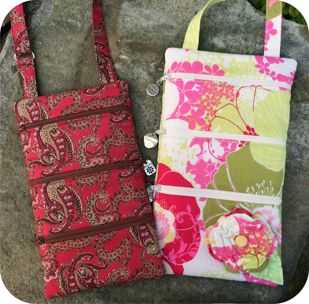 In the Hoop 3 Zipper Purses Set Machine Embroidery Design Files Instant ...