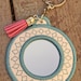 In the Hoop Mirrored Key Ring Machine Embroidery Design Files Instant ...