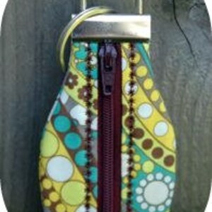 In the Hoop Zippered Key Fobs Machine Embroidery Design File Instant ...