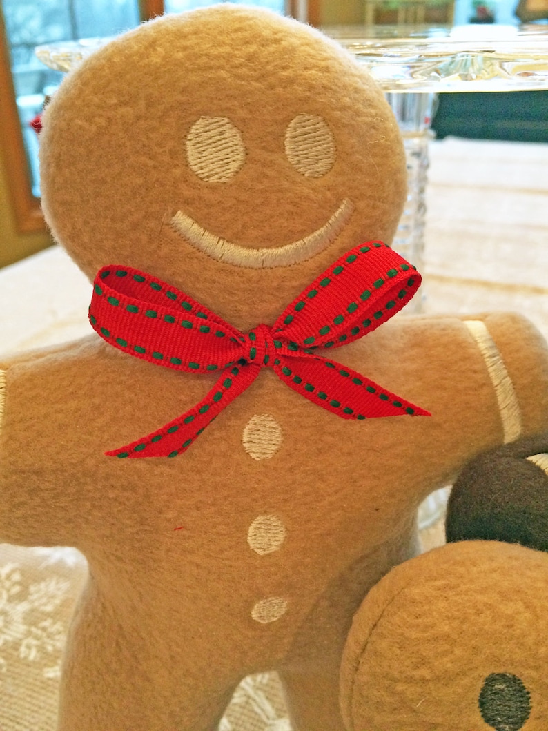 In the Hoop Gingerbread Softies Set Machine Embroidery Design - Etsy