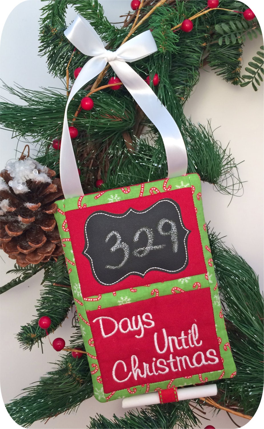 In the Hoop Christmas Countdown Sign Machine Embroidery Design | Etsy