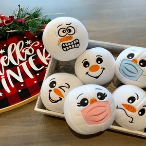 Snowman Snowballs Set 7 Machine Embroidery Design Files Instant ...