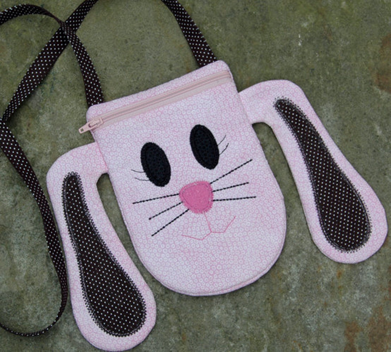 In the Hoop Bunny Purse Machine Embroidery Design File Instant - Etsy