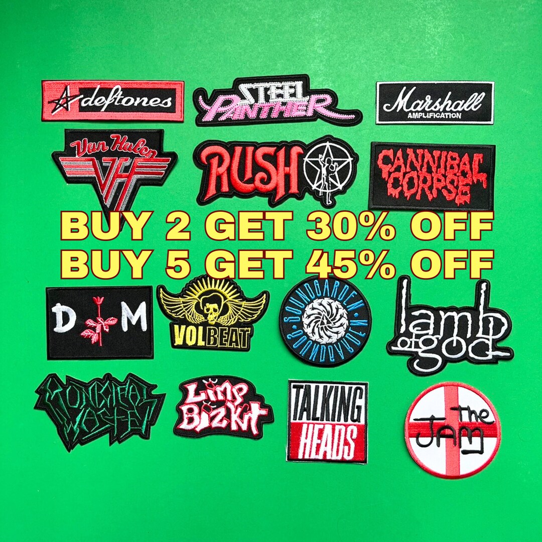 Rock Music Patch / Limp Bizkit Patch Volbeat Patch Talking Heads Patch ...