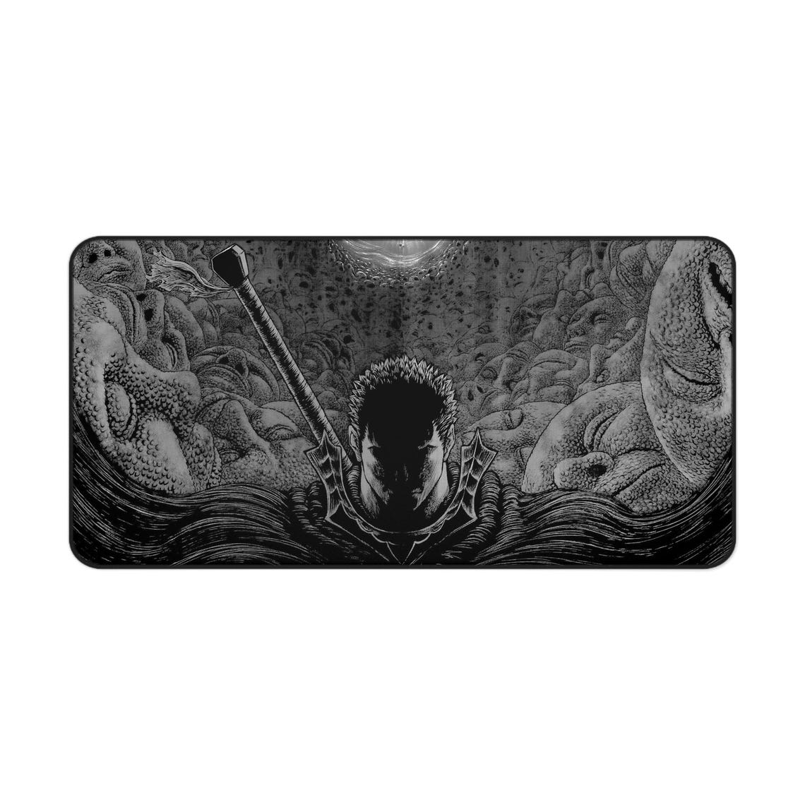 Berserk Warrior Warlord Desk Mat Anime-inspired Cursed Dual-face Mouse ...