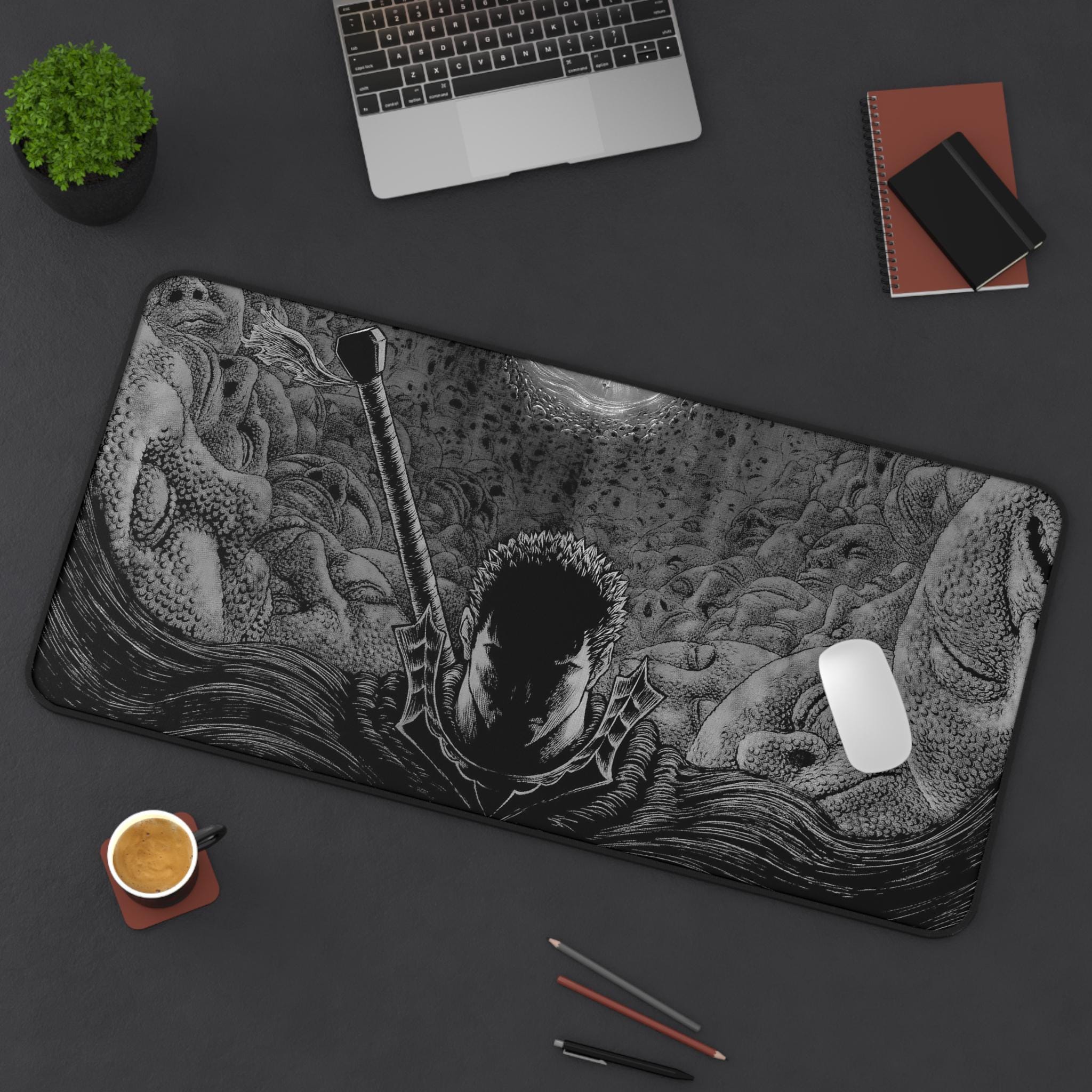 Berserk Warrior Warlord Desk Mat Anime-inspired Cursed Dual-face Mouse ...