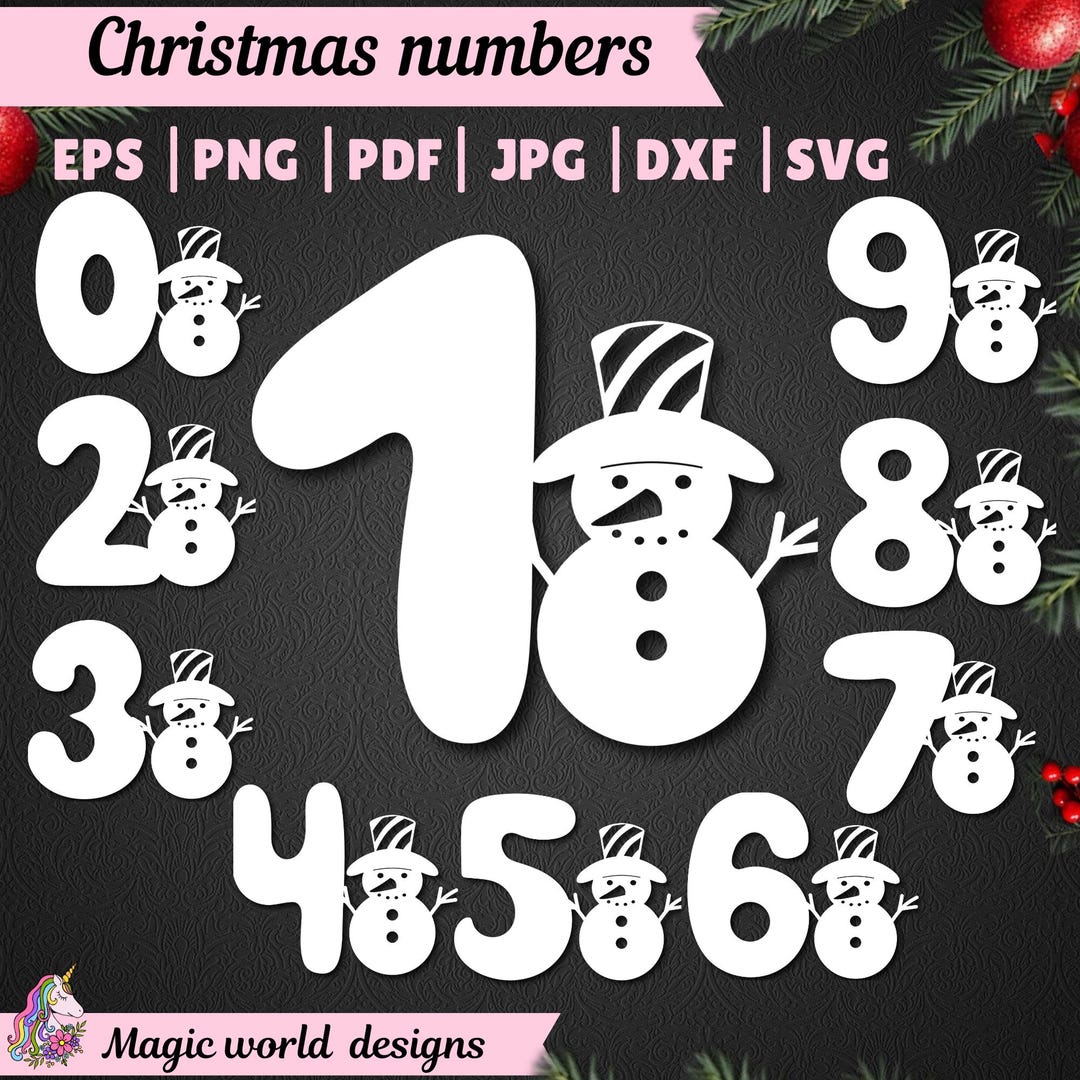 Advent Calendar, Christmas Snowman Numbers, Scrapbooking Card Making ...