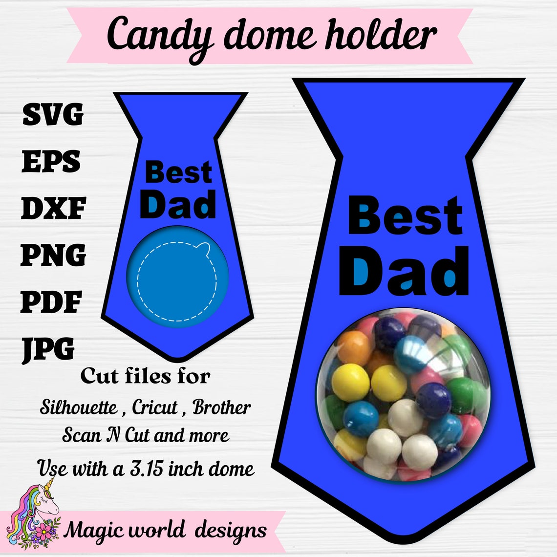 Father's Day Candy Dome Svg, Best Dad Ever, Paper Cut Template Files ...