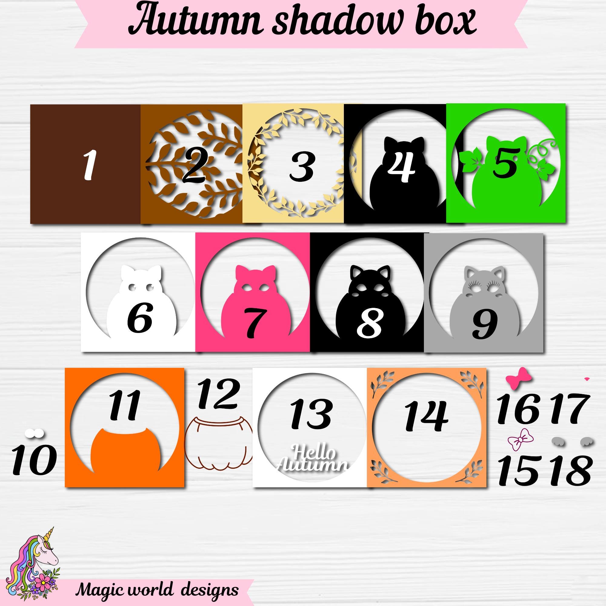 3D Fall Shadow Box Svg, 3D Hello Autumn Leaves Svg, Autumn Svg, 3D ...