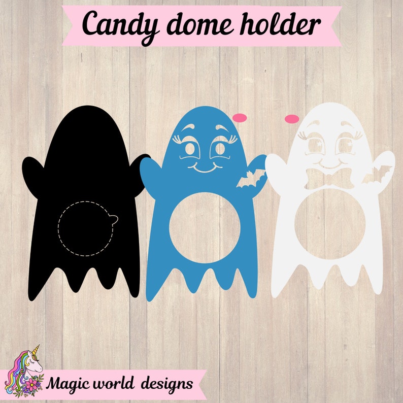 Cute Ghost Halloween Candy Dome Svg , Chocolat Holder Svg, Candy Holder ...