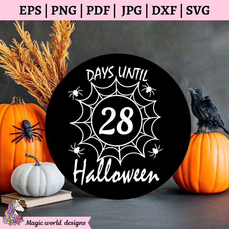 Halloween Countdown SVG, Laser Cut Files, Days Until Halloween Svg, Bat ...