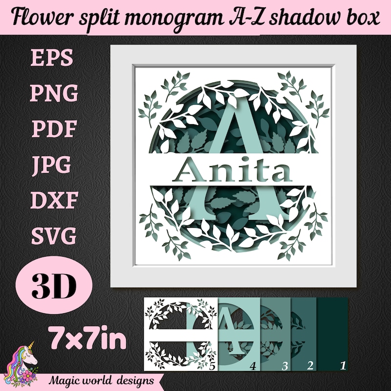 Flower Monogram - Etsy