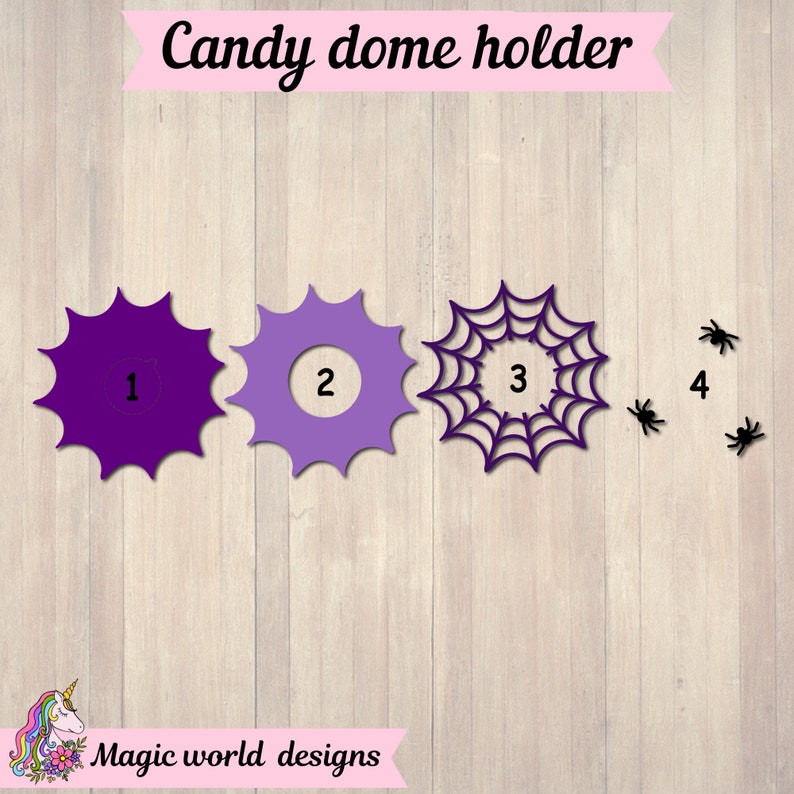 Spider in the Web Candy Dome Halloween Candy Dome Svg , Chocolat Holder ...